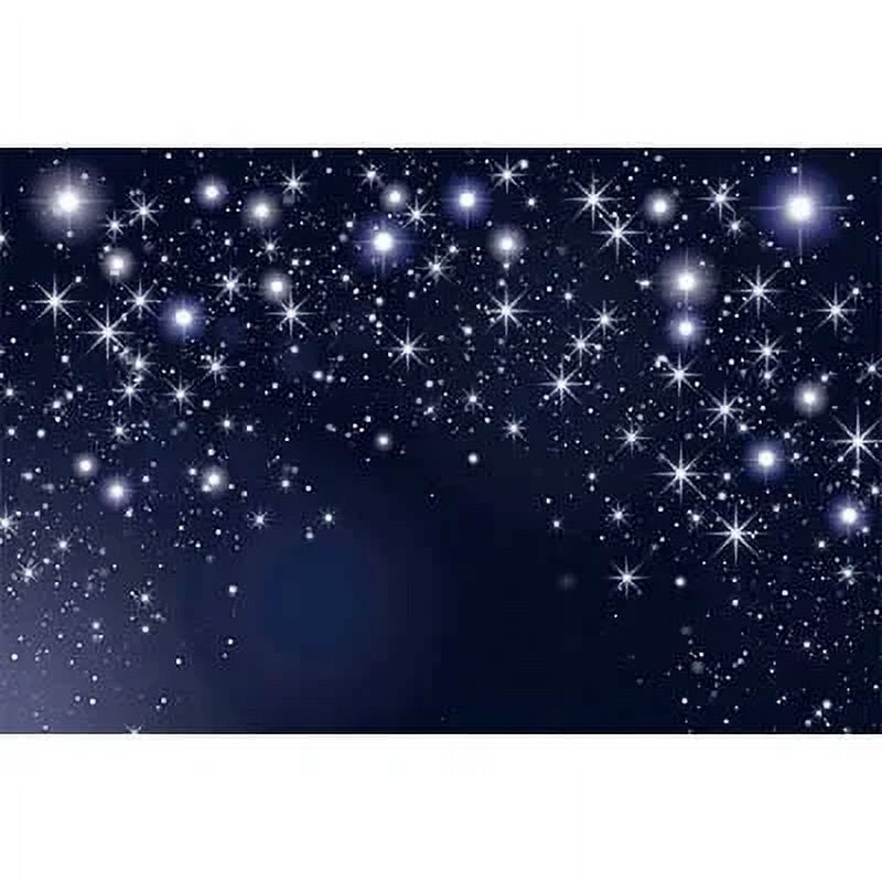 Navy Dark Blue Starry Sky Backdrop Shimmer Star Boy Birthday Party ...