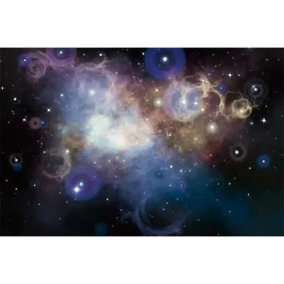 Navy Dark Blue Starry Sky Backdrop Shimmer Star Boy Birthday Party ...