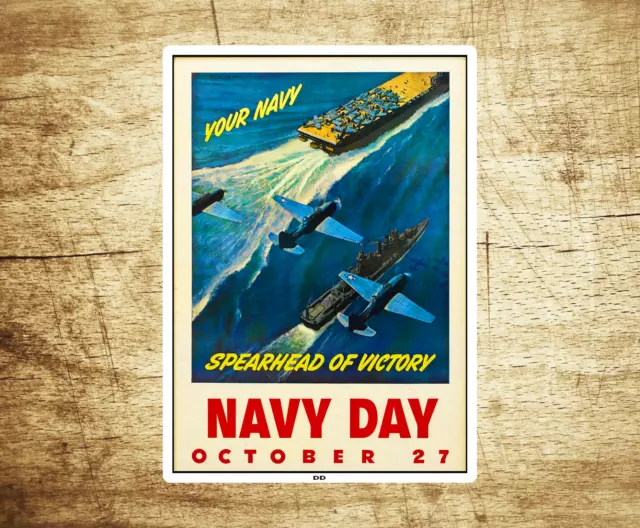 Navy Day Usn Aircraft Carrier Vintage Sticker Decal Sticker Phone Decal ...