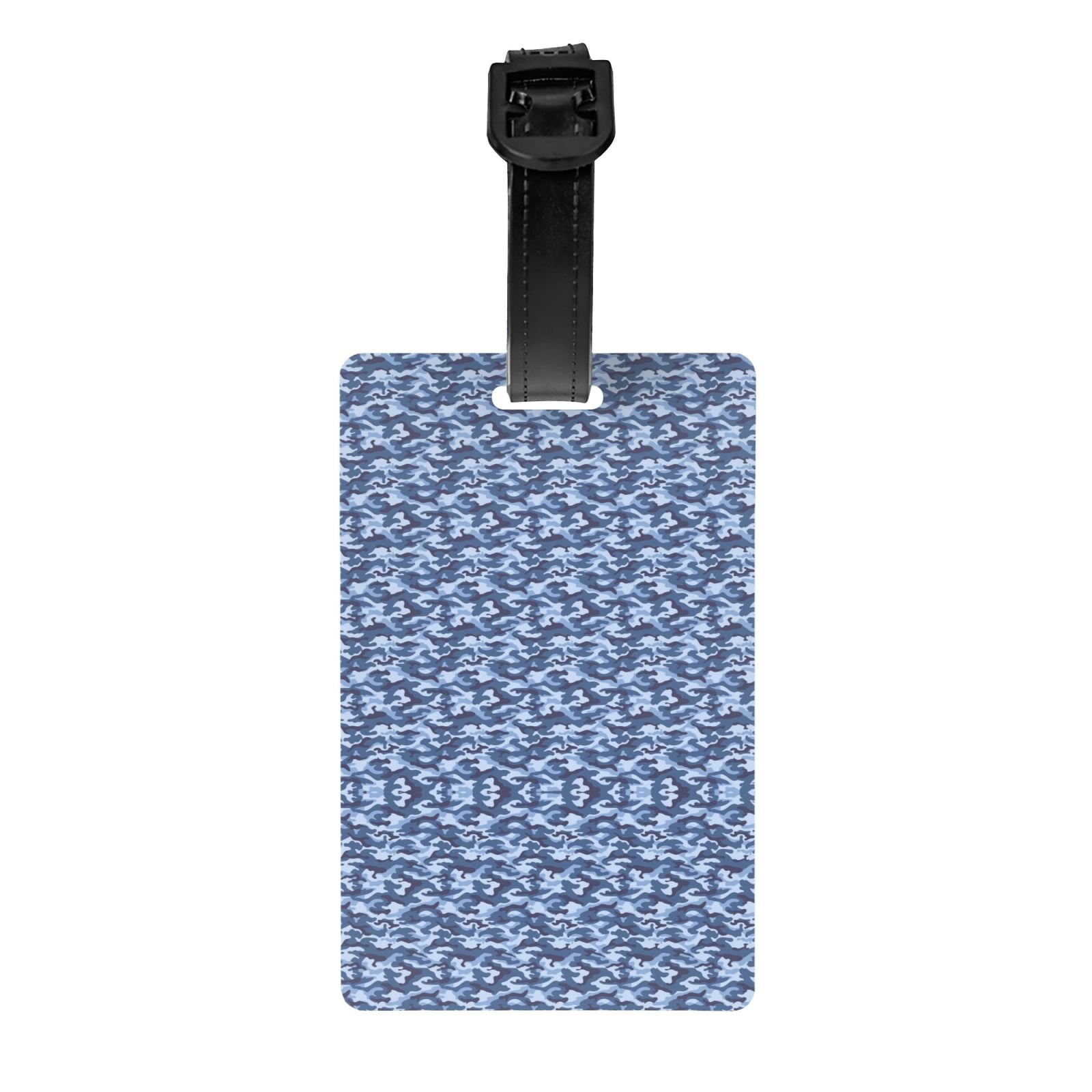 Navy Digital Blue Camouflage Luggage Identifier Name Tag For Backpacks ...