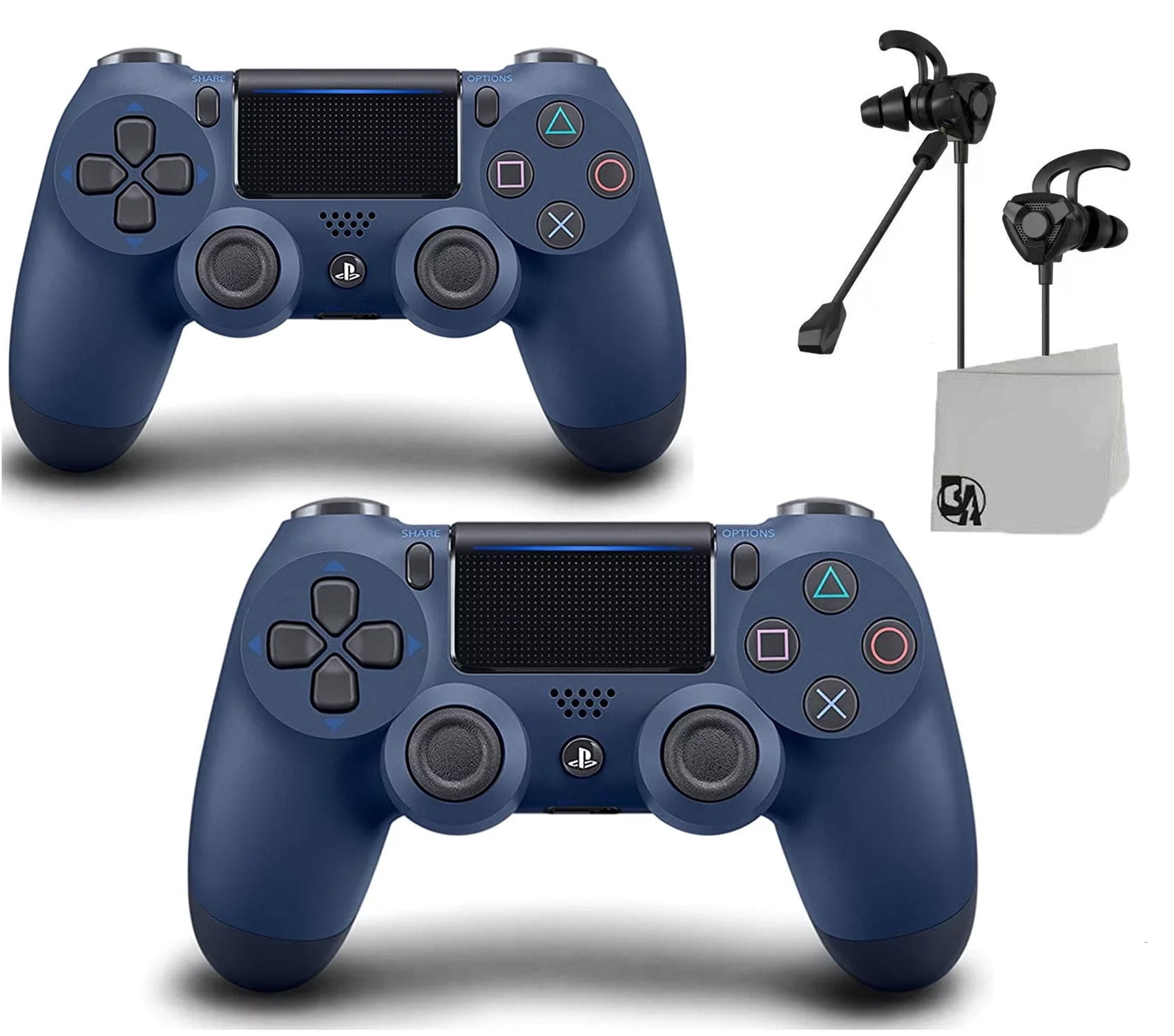 Pre-Owned Navy DualShock PlayStation 4 Wireless 2 Controller Bundle ...