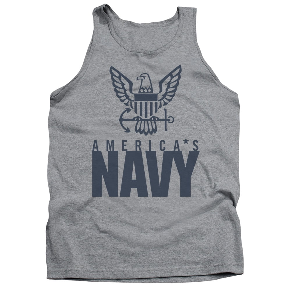 Navy Eagle Logo Adult Tank Top Athletic Heather - Walmart.com