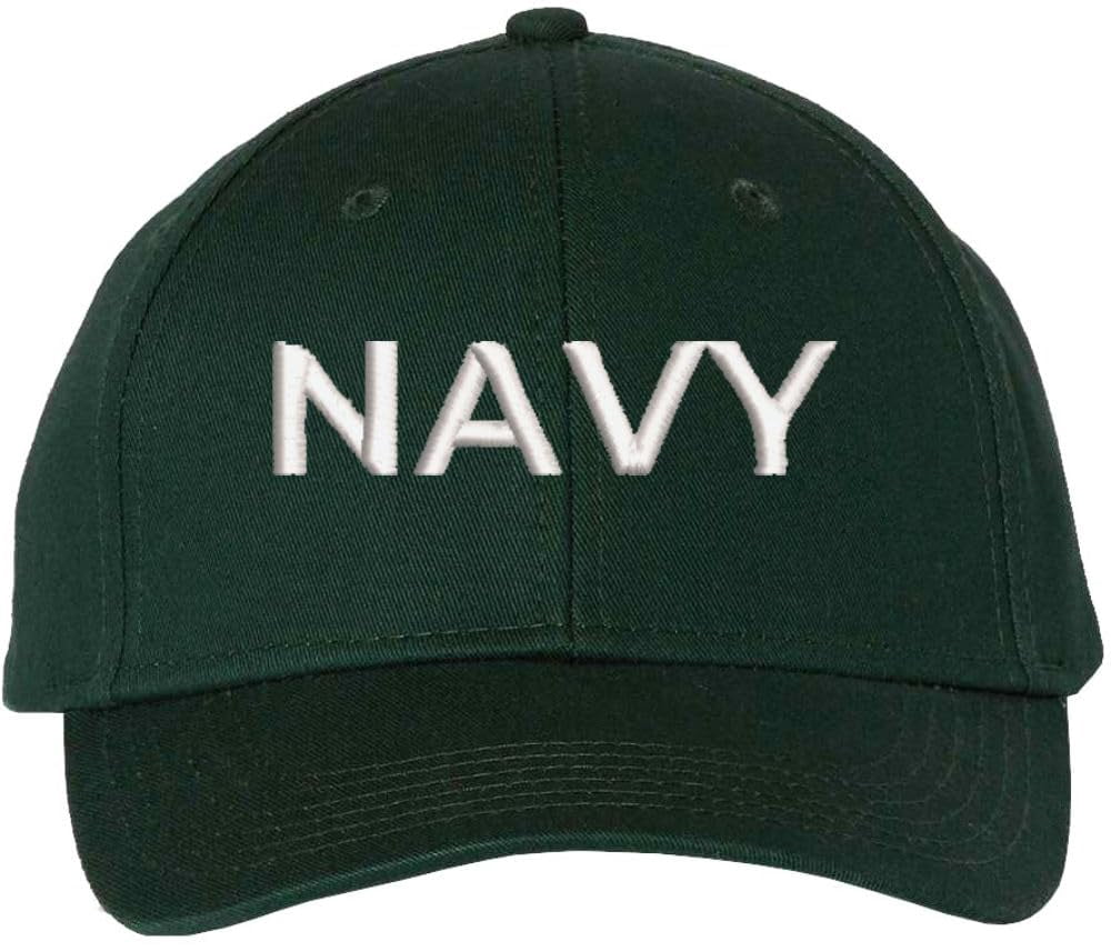 Navy Embroidered Baseball Cap | USA America Military Structured Hat ...