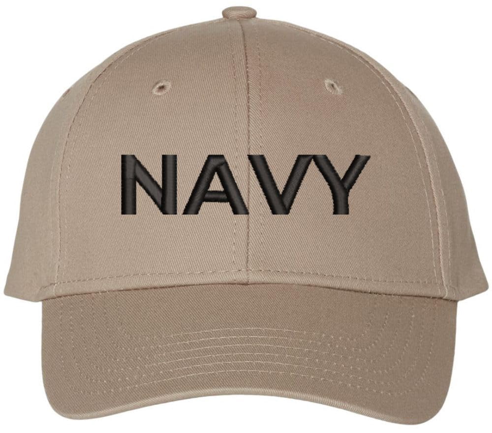 Navy Embroidered Baseball Cap | USA America Military Structured Hat ...