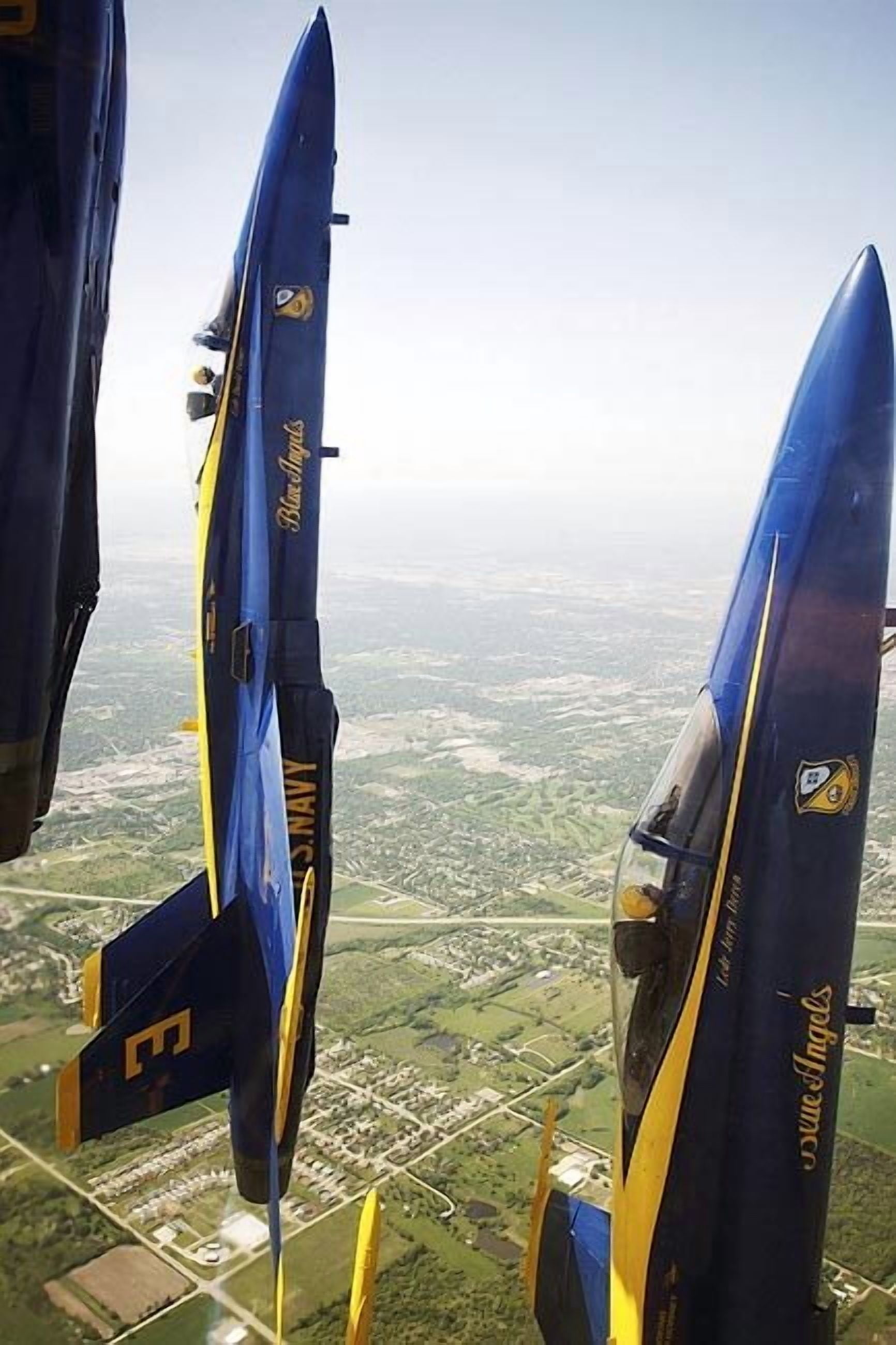 Navy F-18 Blue Angels Vertical Formation - 24x36 Inch Glossy Laminated ...
