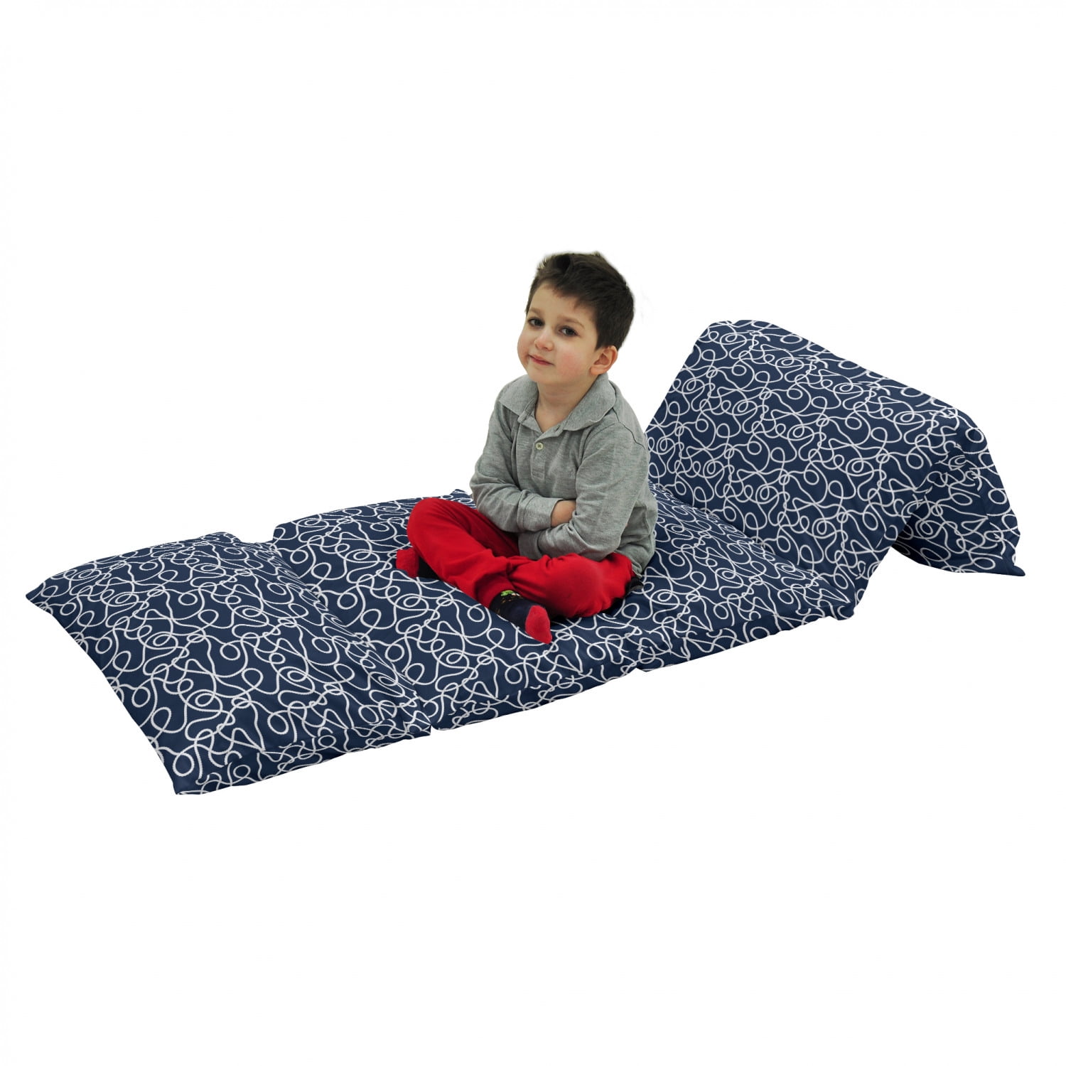 Navy Floor Pillow Lounger Cover, Under the Sea Atlantic Ocean Inspired ...