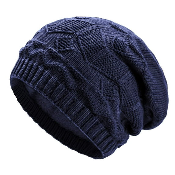 Navy Folding Pile Cap With Elastic Yarn And Diamond Shaped Border For ...