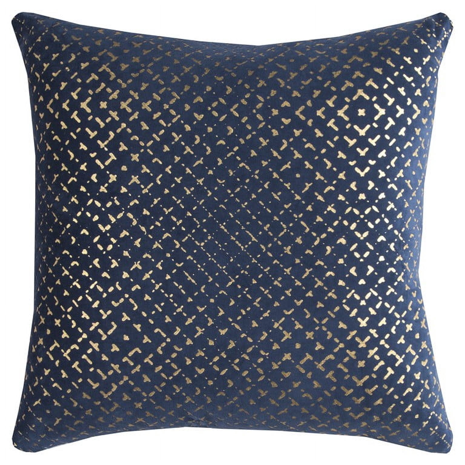 Navy Gold Cross Hatch Pattern Throw Pillow - Walmart.com