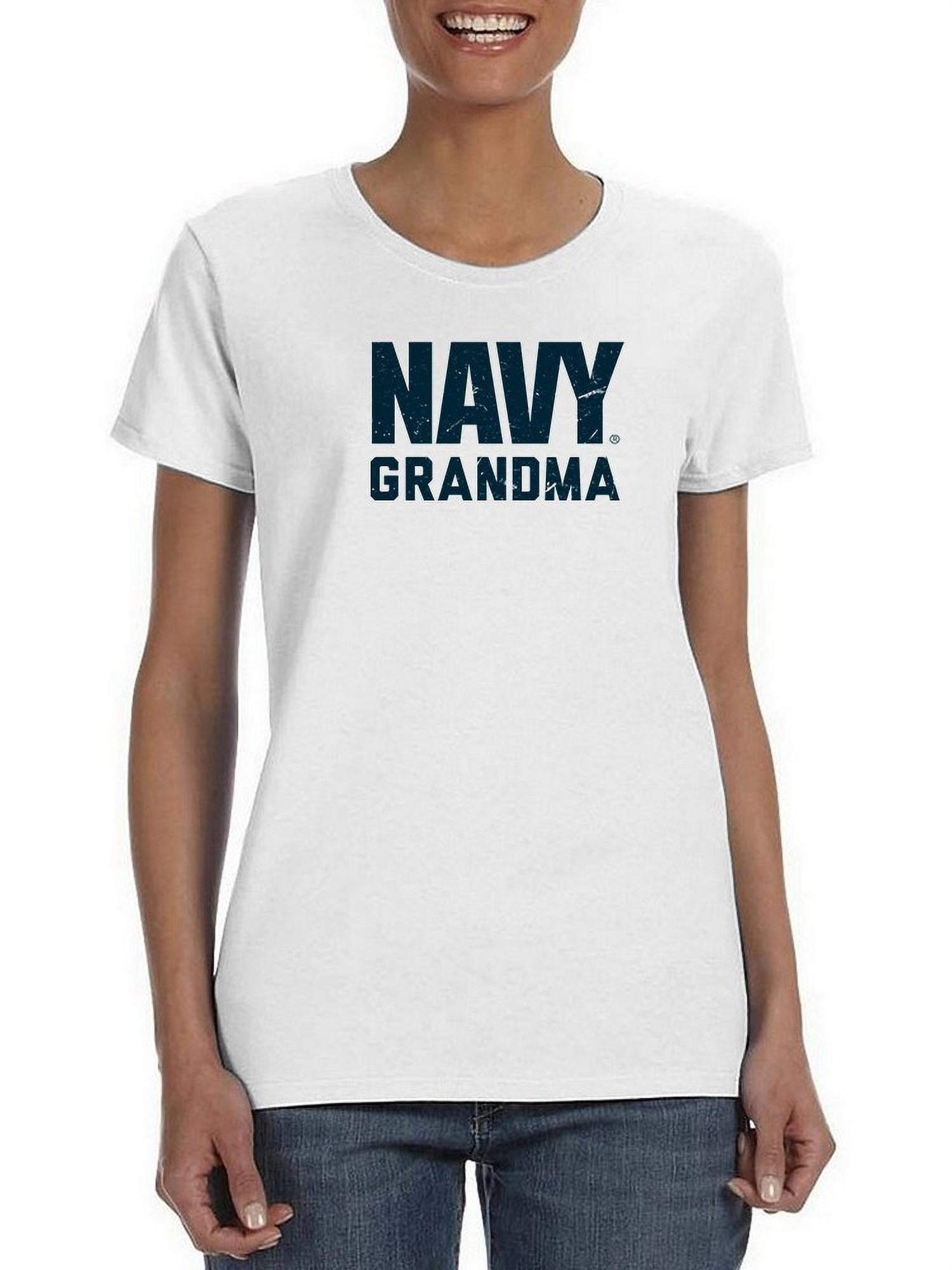 Navy Grandma Women T-Shirt, Female Large - Walmart.com