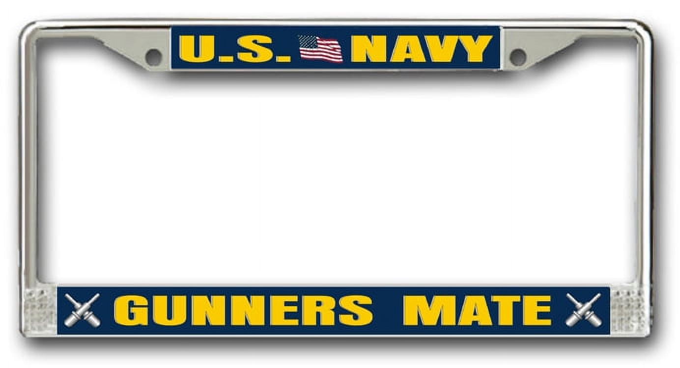 Navy Gunner's Mate GM Chrome License Plate Frame - Walmart.com