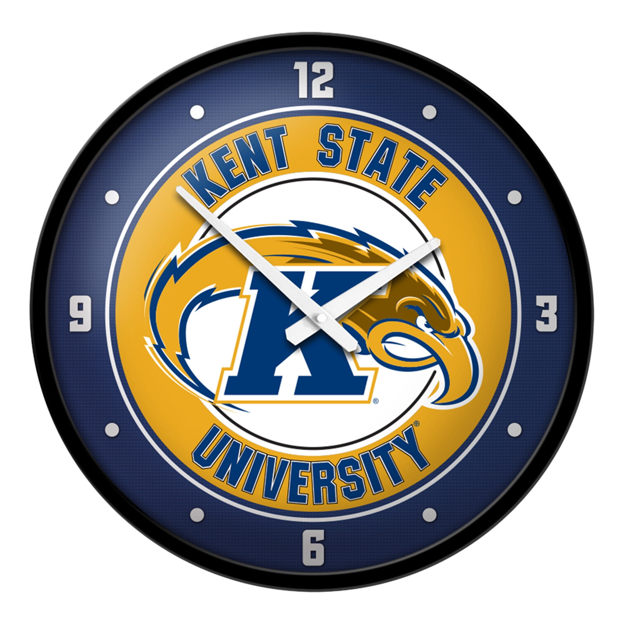 Navy Kent State Golden Flashes Modern Disc Wall Clock - Walmart.com