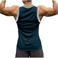 Navy Man Sleeveless Vests Vest Tops for Mens Crewneck Sport Athletic ...