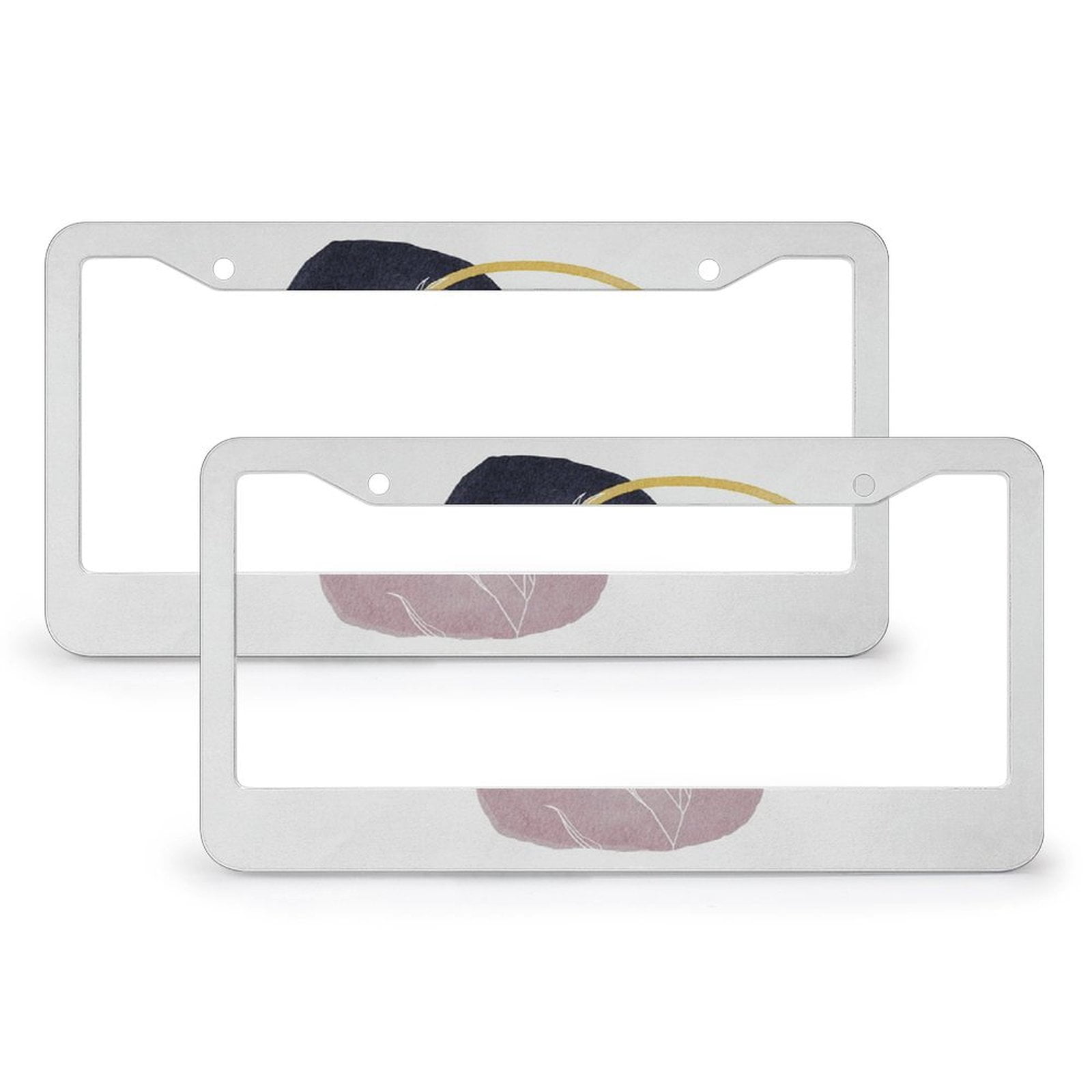 Navy Mauve Pink White License Plate Frame - 2 Pack Women Car Plate ...