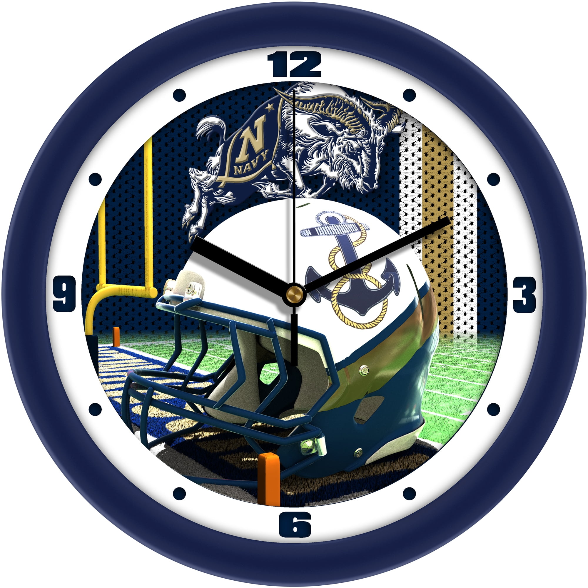 Navy Midshipmen 11.5'' Suntime Premium Glass Face Football Helmet Wall ...
