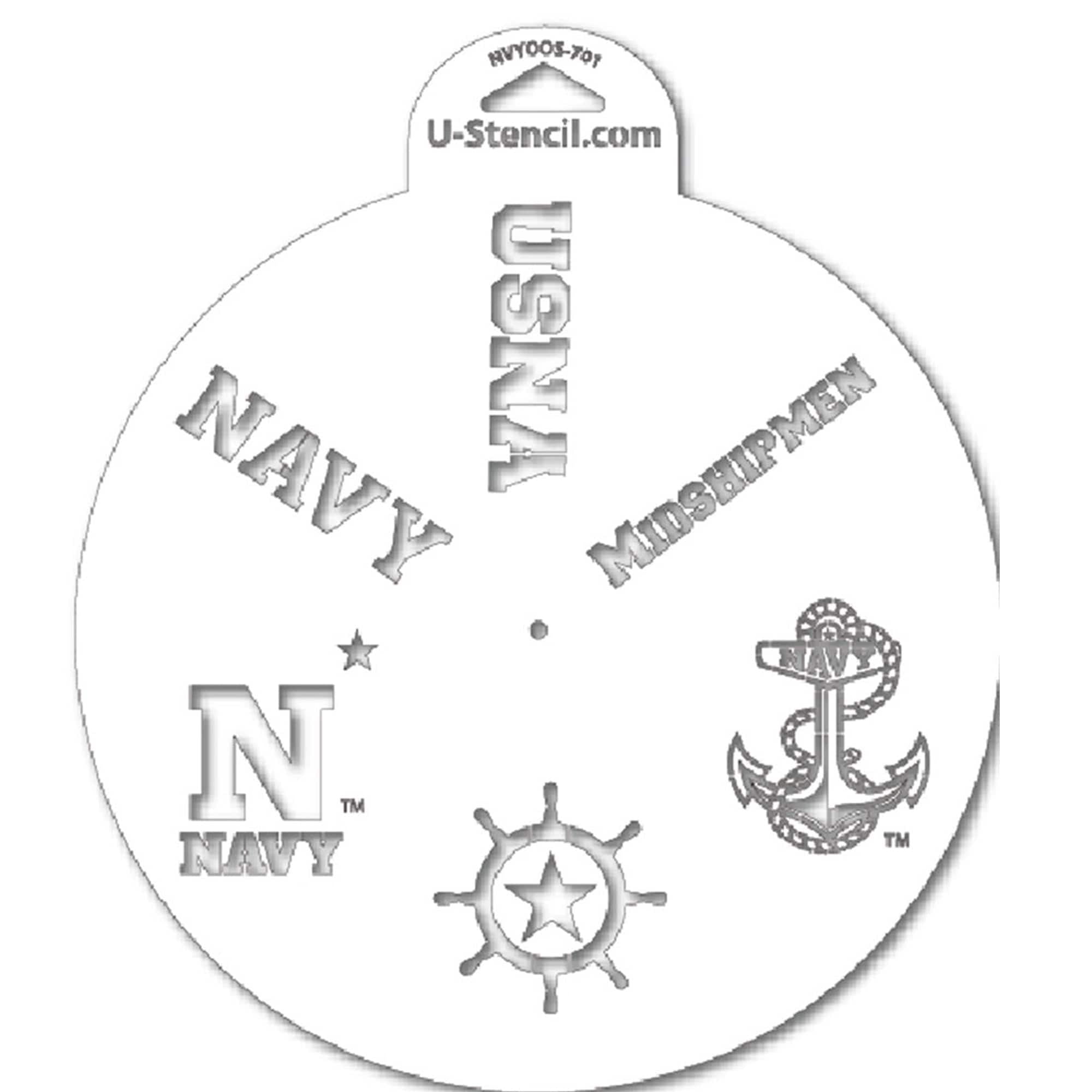 Navy Midshipmen Fanatic Stencil Wheel - Walmart.com
