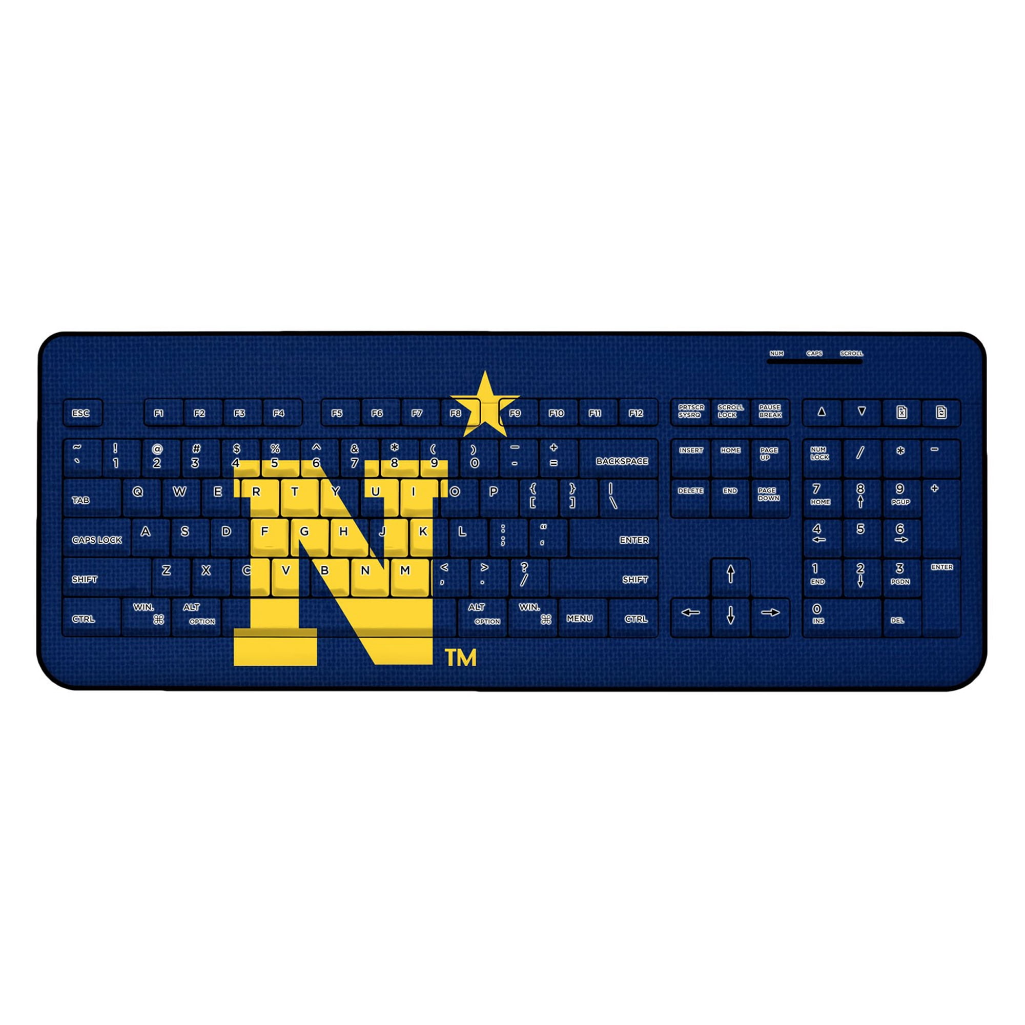 Navy Midshipmen Solid Design Wireless Keyboard - Walmart.com