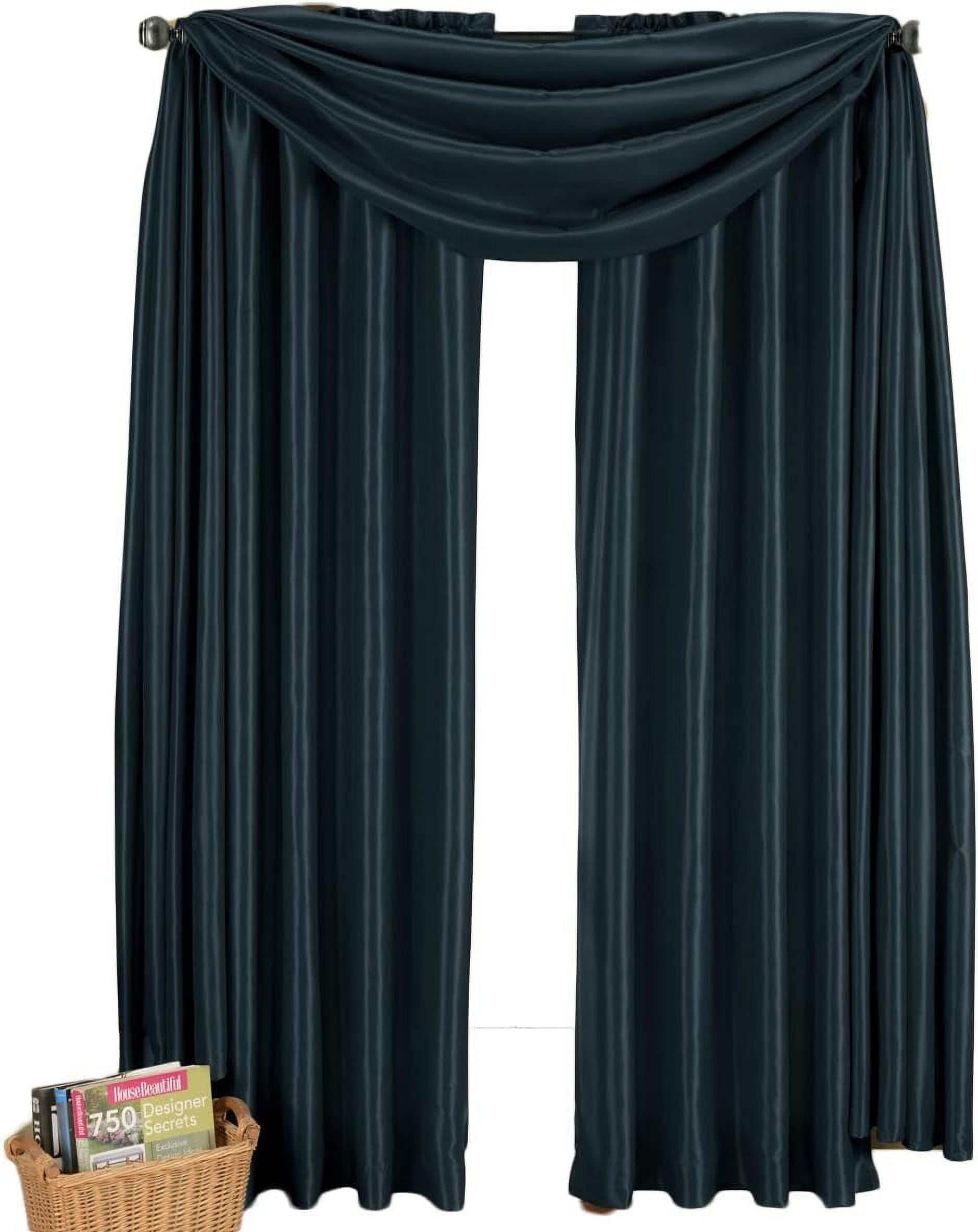 Navy One Soho Scarf Window Treatment 42x216 Long - Walmart.com