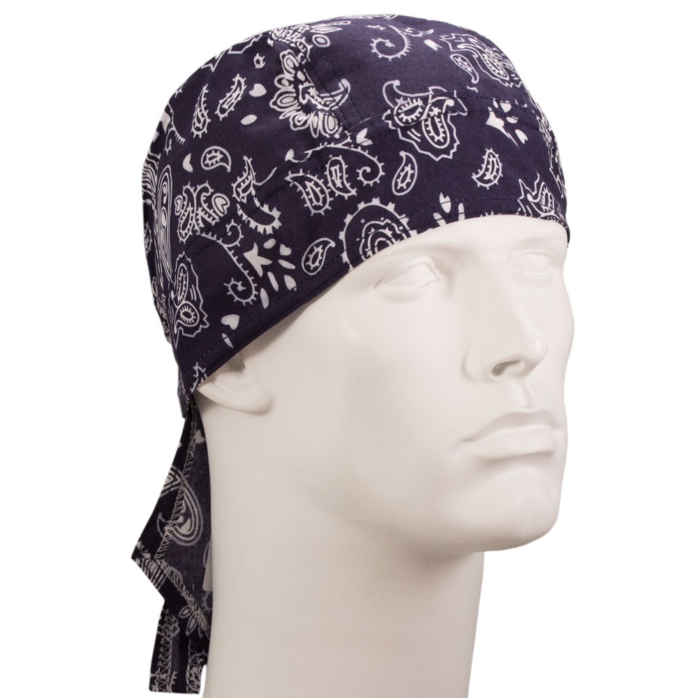 Navy Paisley Doo Rag - Single Piece - Walmart.com