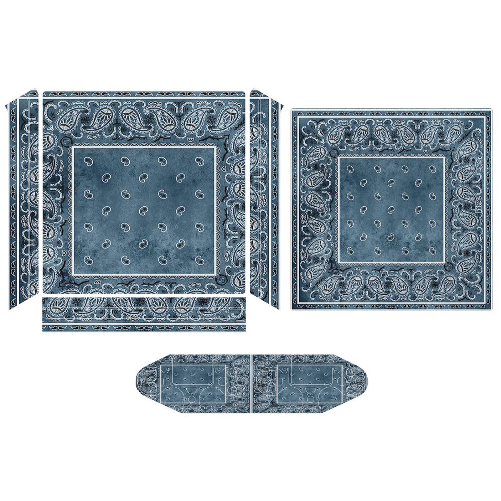 Navy Paisley PS4 Pro/PS4 Slim Skin Sticker For Console And Controller ...