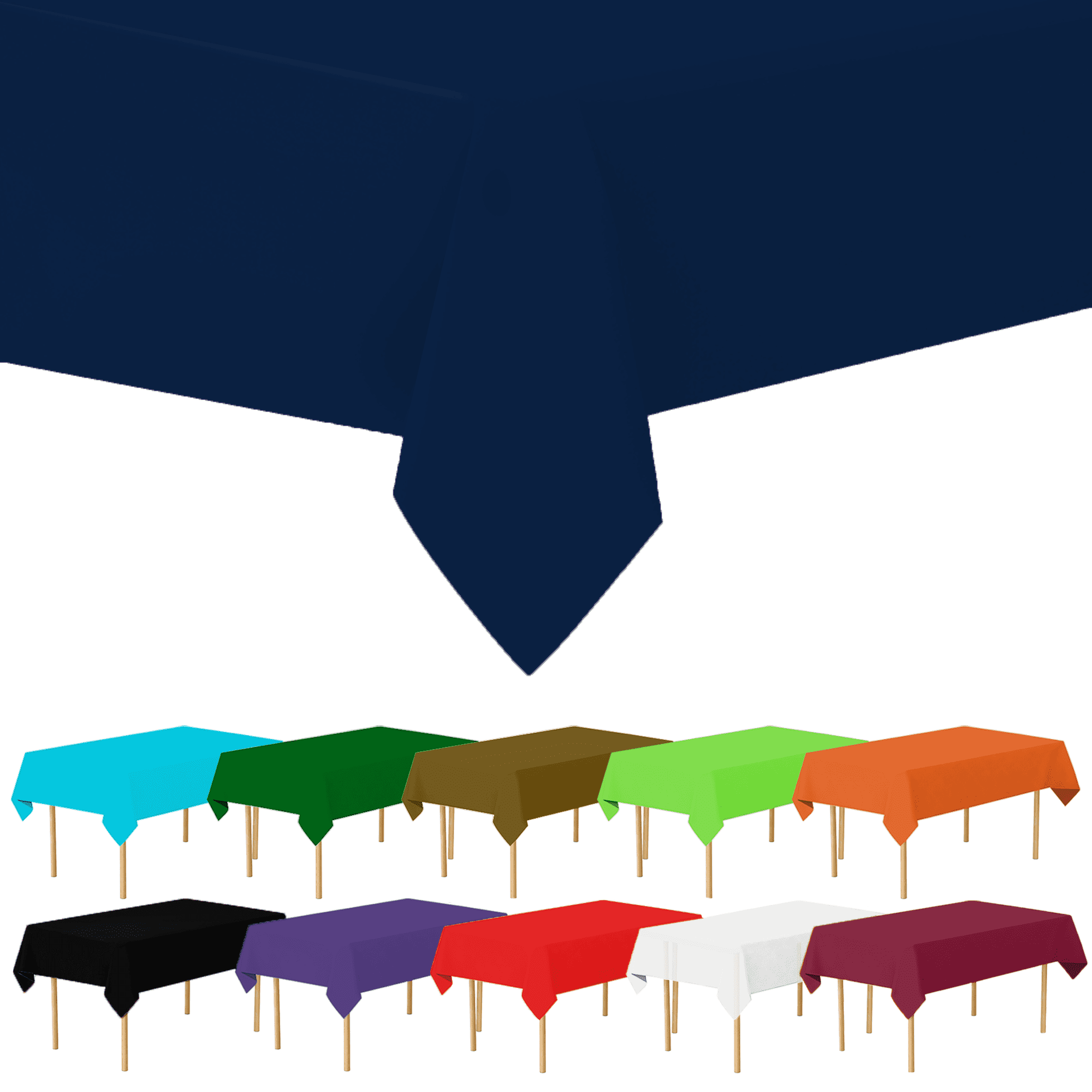 Navy Plastic Tablecloth Disposable, Premium Tablecloths for Rectangle ...