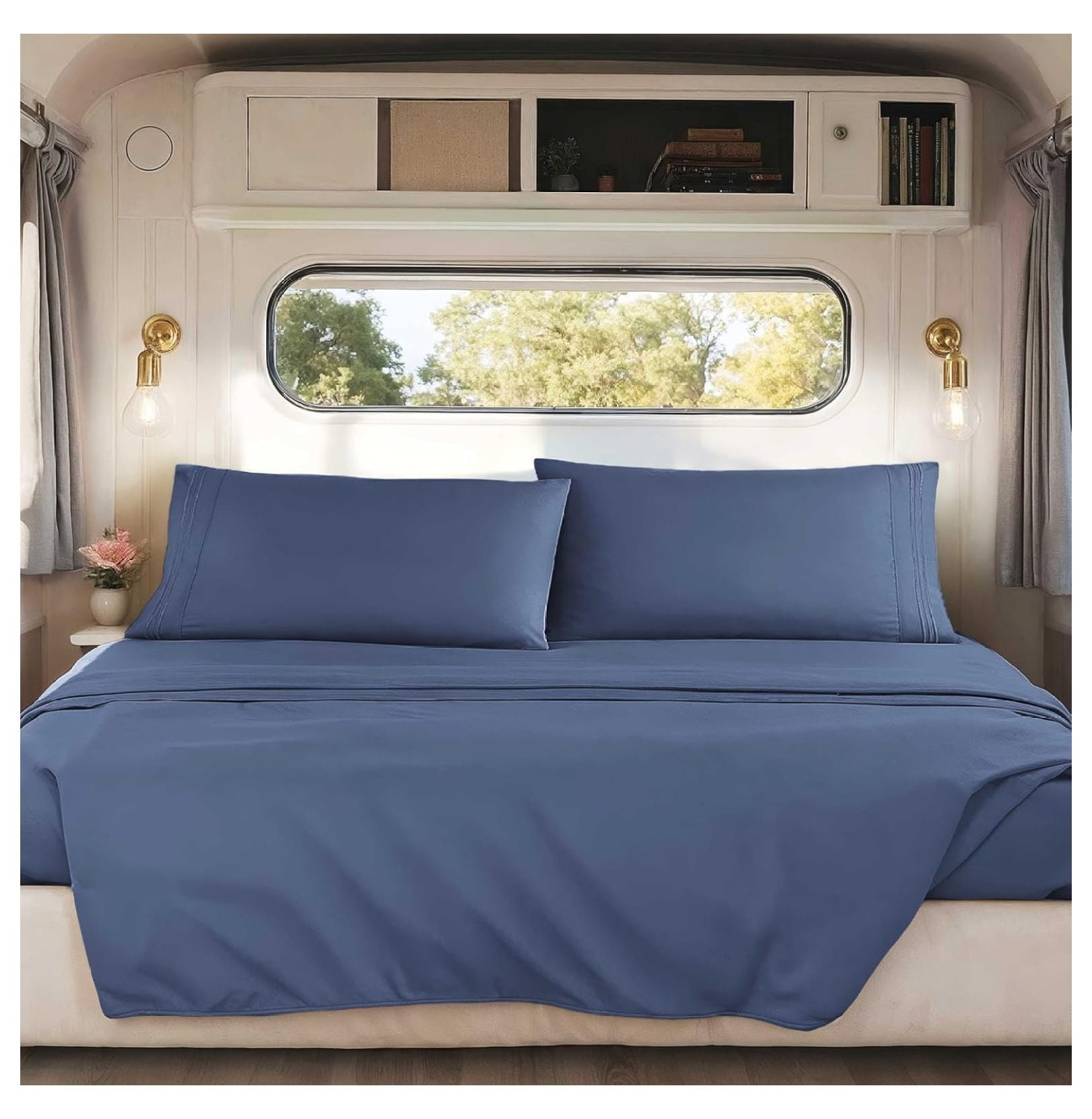 Navy RV Queen Sheets – Super Soft RV Short Queen Sheets for RV Camper ...