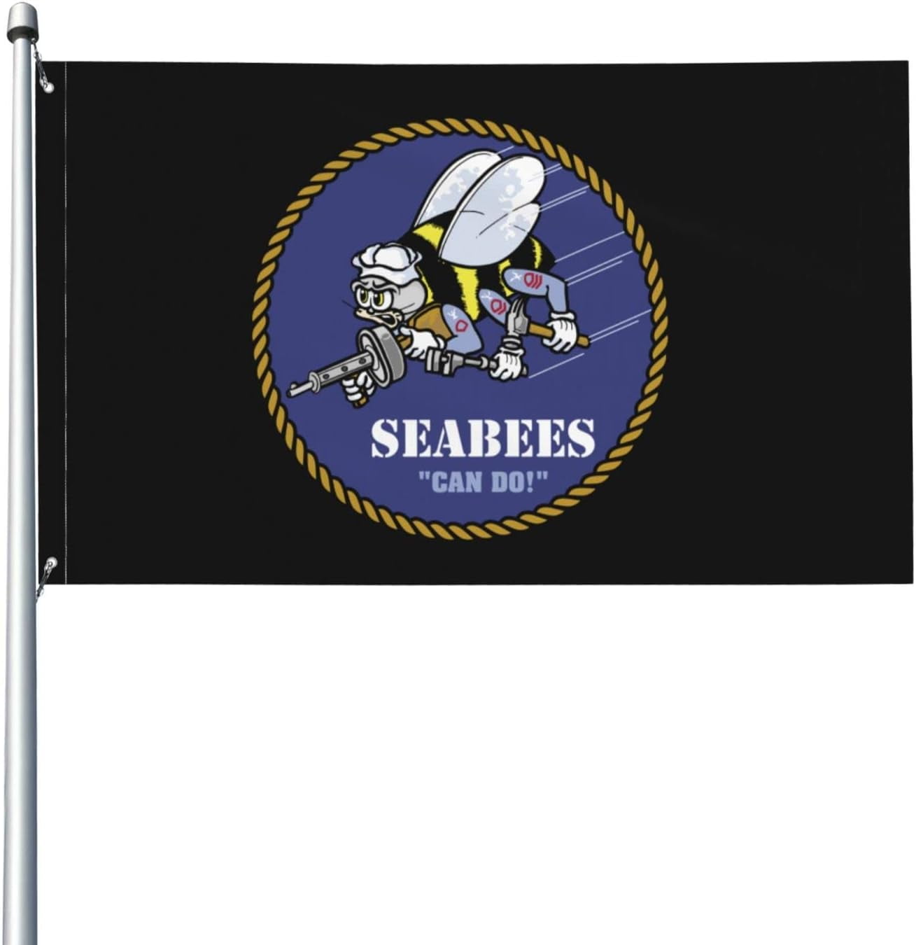 Navy Seabee Garden Flag 3x5 Ft Decor Outdoor Banner Sign Party Parade ...
