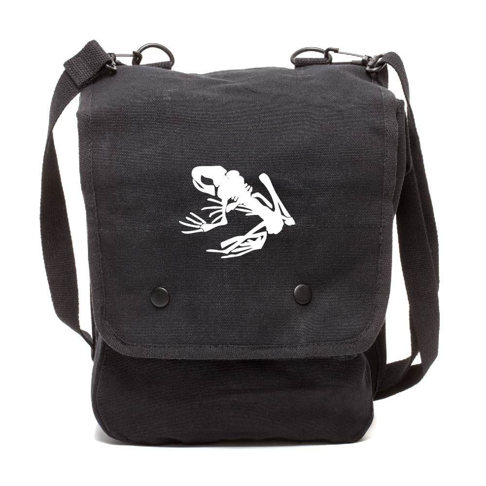Navy Seal Team DEVGRU Frog Skeleton Canvas Crossbody Travel Map Bag ...