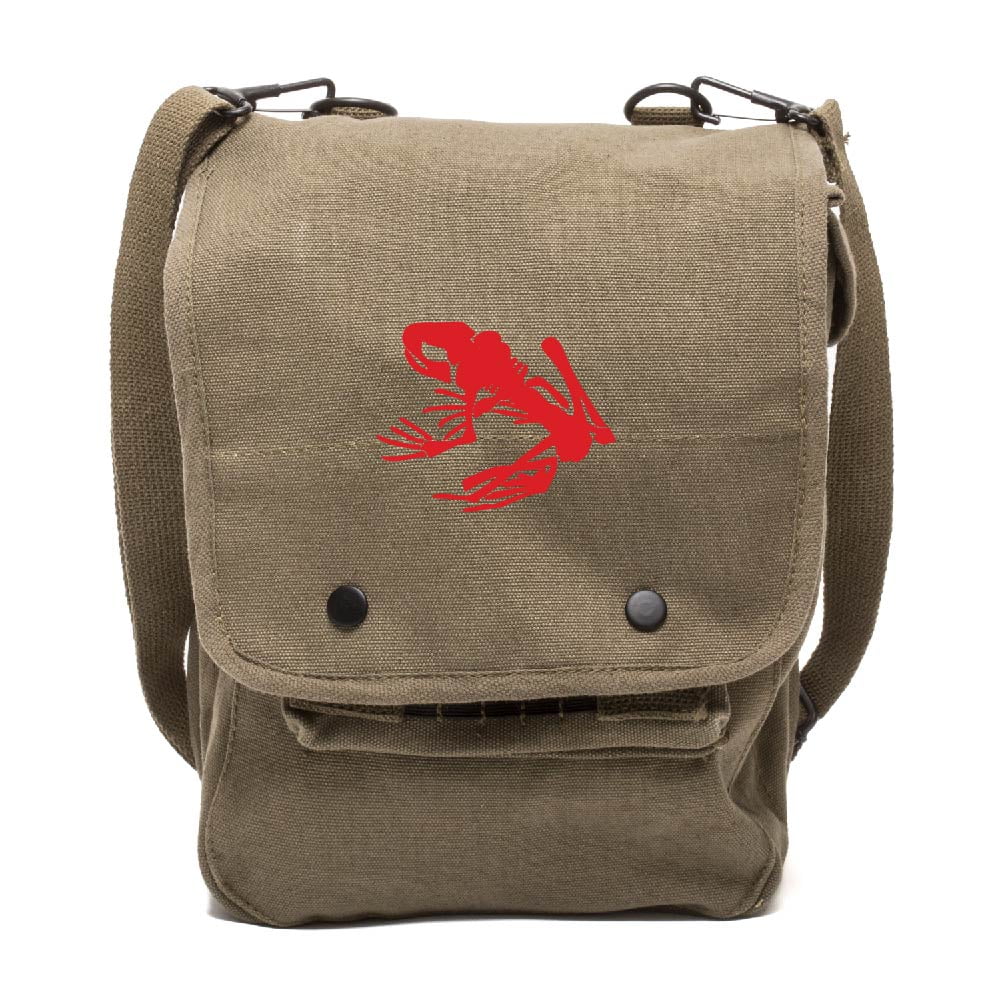 Navy Seal Team DEVGRU Frog Skeleton Canvas Crossbody Travel Map Bag ...