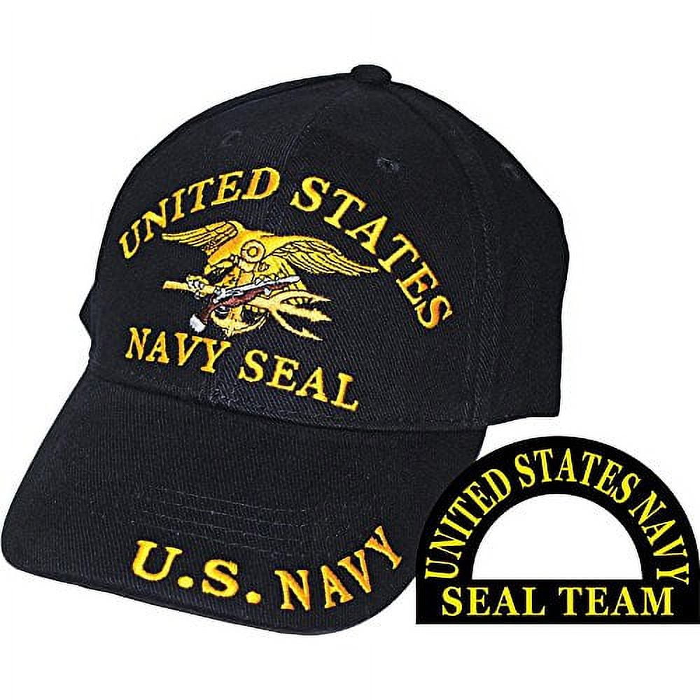 United States Navy Seal Team Hat Trident Black Cap USN - Walmart.com