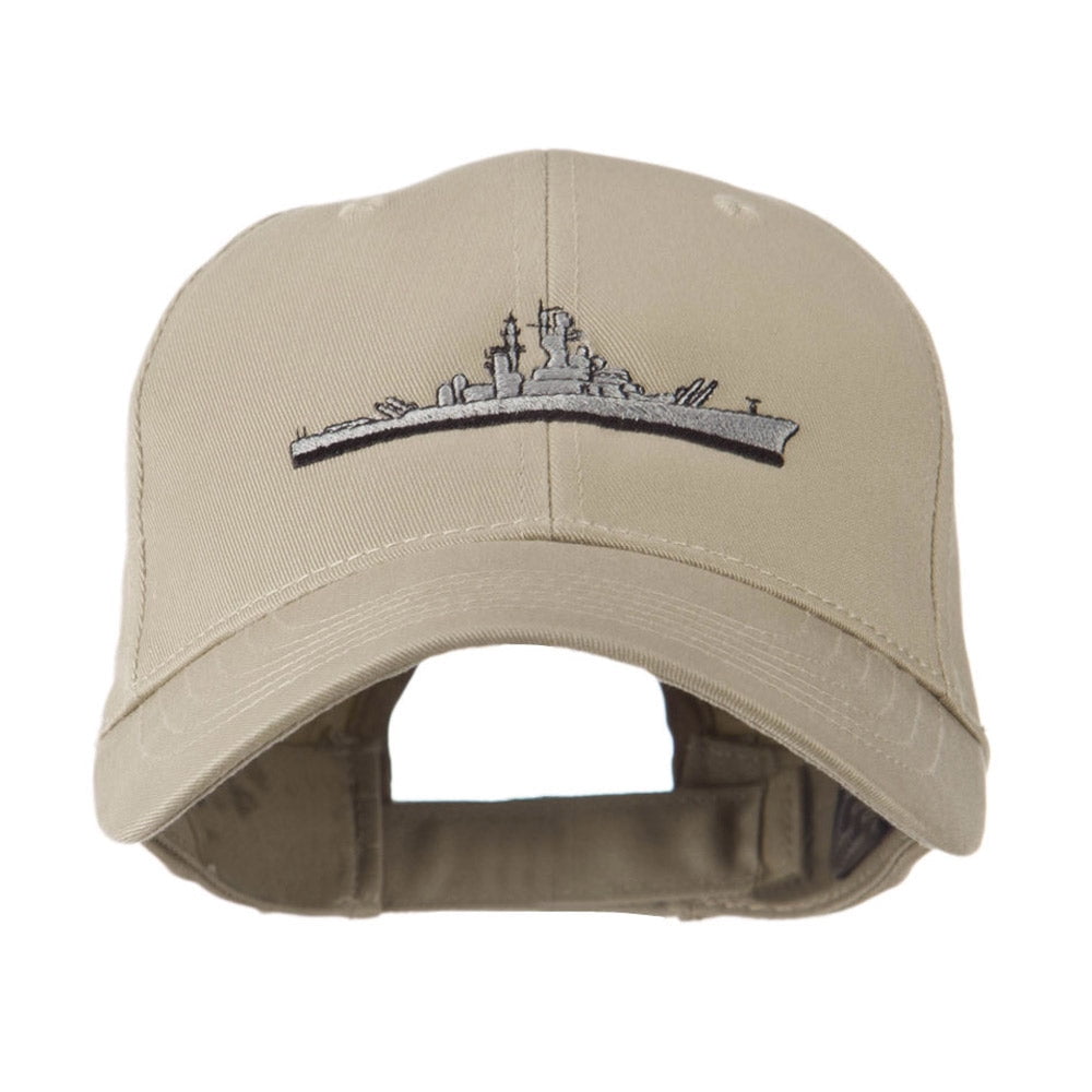 Navy Ship Missile Embroidered Cap - Khaki OSFM - Walmart.com
