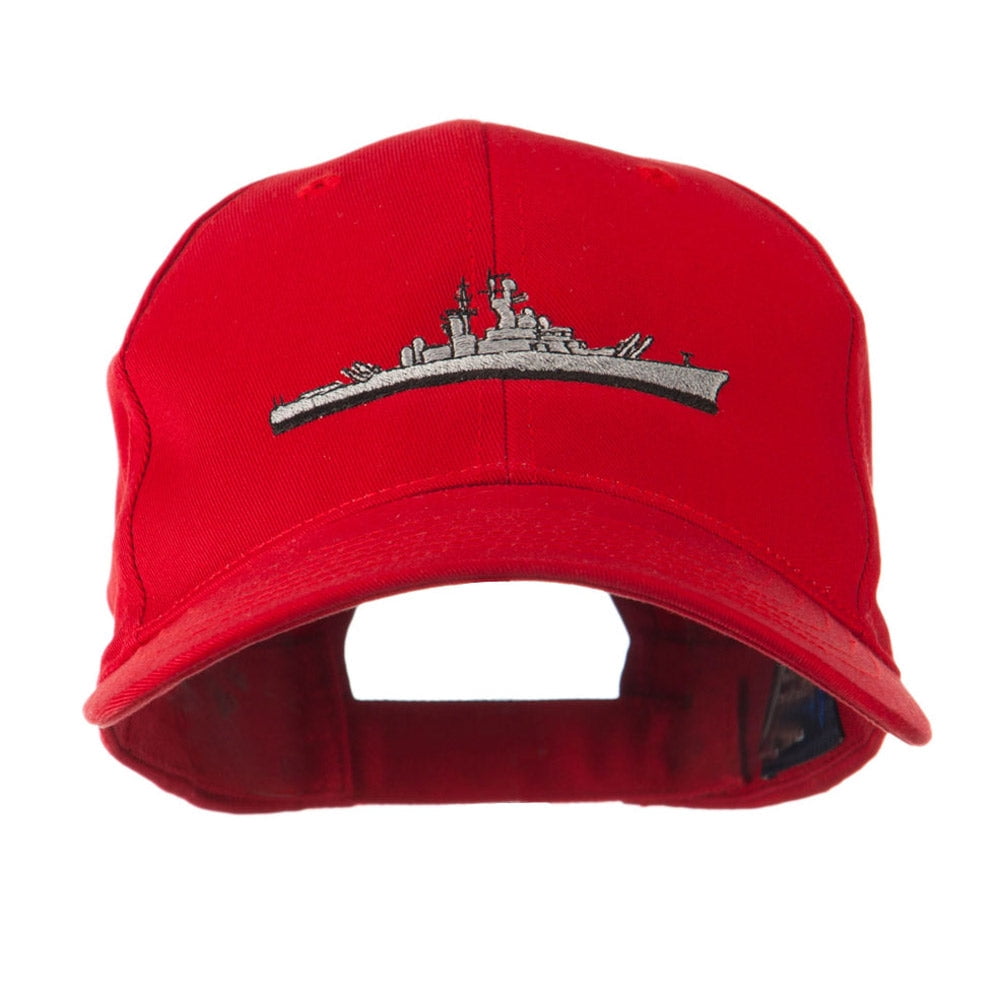 Navy Ship Missile Embroidered Cap - Red OSFM - Walmart.com