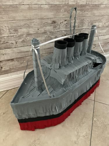Navy Ship Piñata 3D - 24" x 14" x 8" Holds 5lbs of candy - Perfect for ...