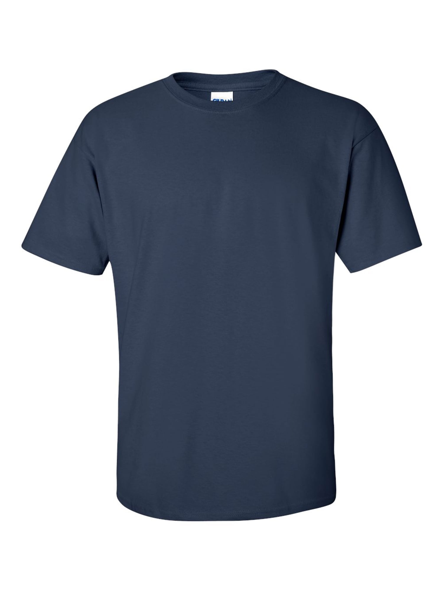 Gildan T-Shirt, Navy Cotton Short Sleeve Shirt for Men, Classic Fit ...