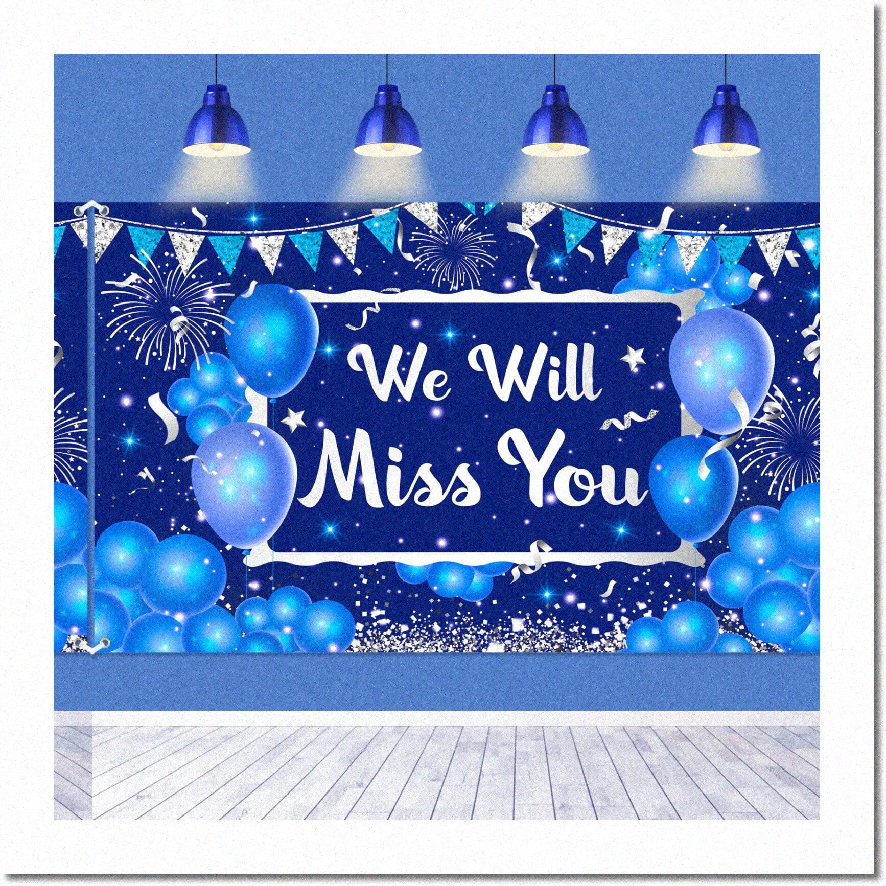 Navy Silver Farewell Fiesta - Retirement, Graduation & Office Goodbye ...