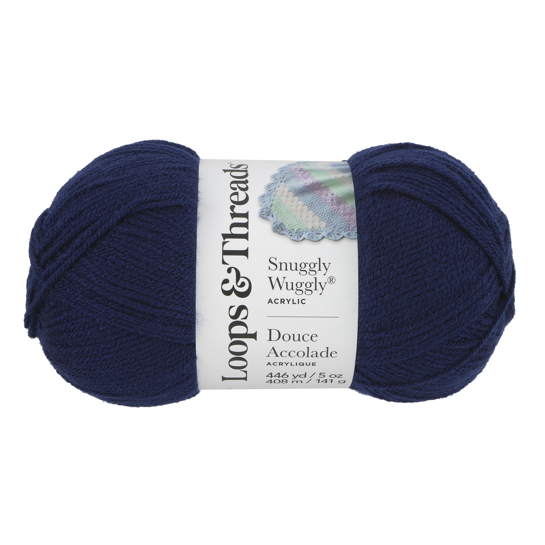 Navy Snuggly Wuggly Yarn by Loops & Threads – Light Weight Yarn for ...