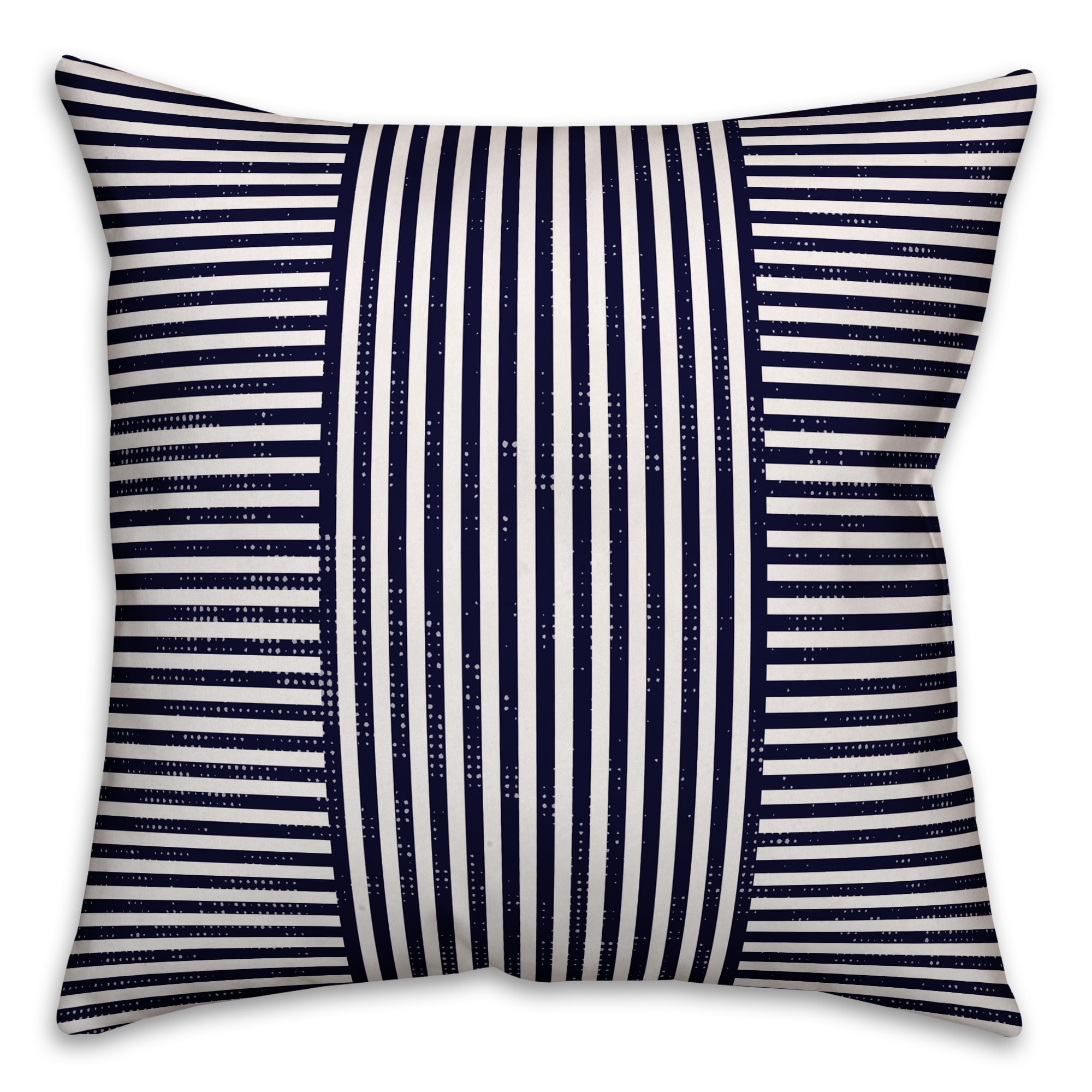 Navy Stripes 20x20 Spun Poly Pillow - Walmart.com