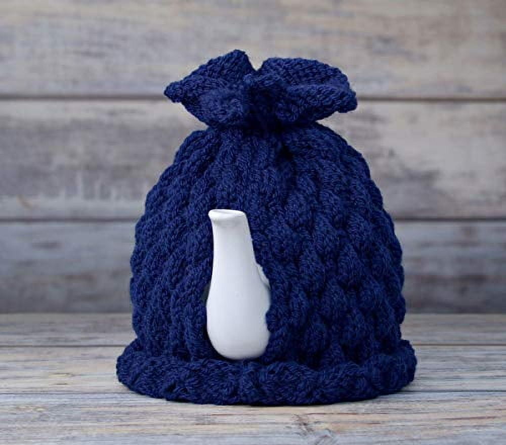 Navy Teapot Cozy Tea Pot Cosy Cover Knitted Warmer Cosie - Walmart.com