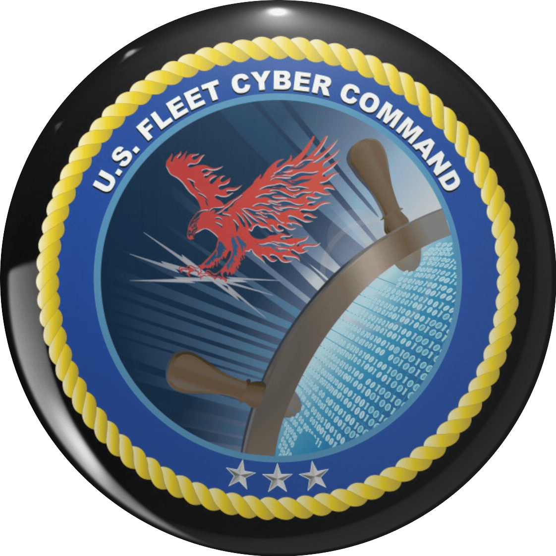 Navy - U.S Fleet Cyber Command wo Txt X 300 Pin Lapel Pin Brooch Steel ...