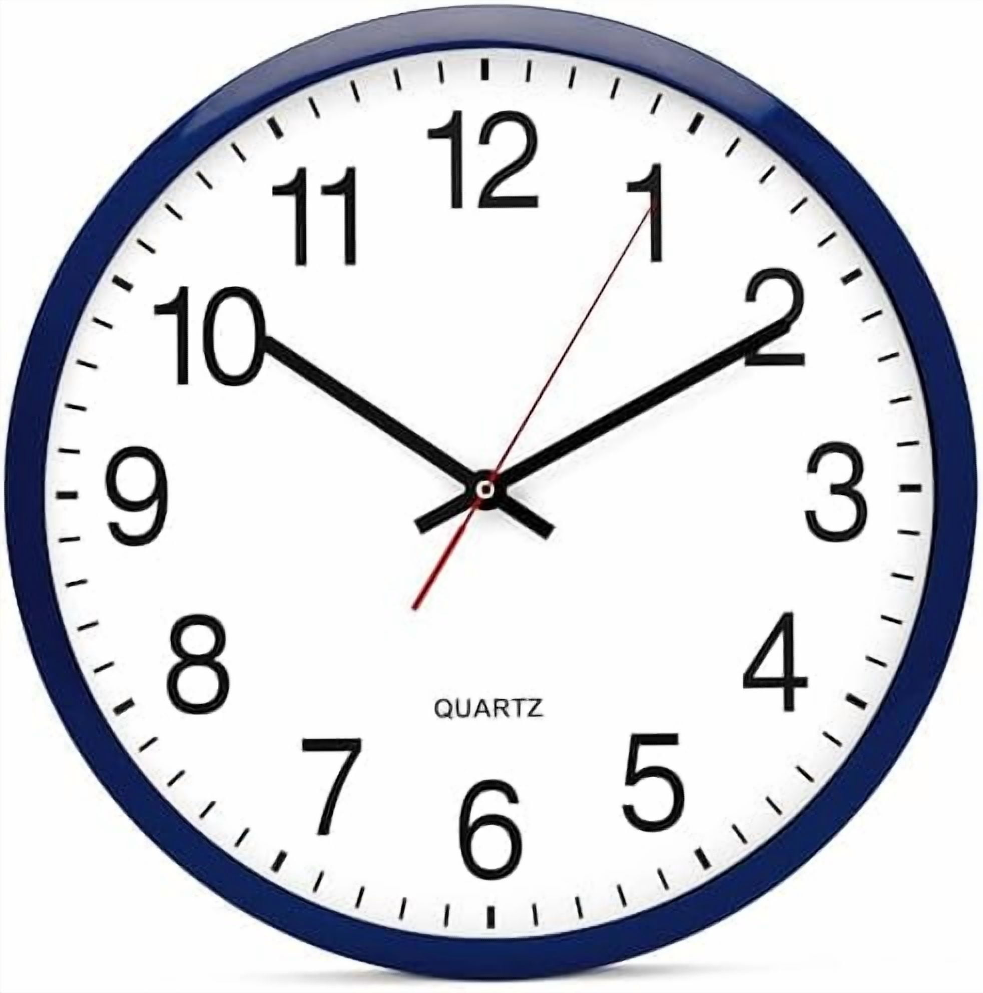 Navy Wall Clock, Silent Non Ticking - 16 Inch Extra Large Quality ...