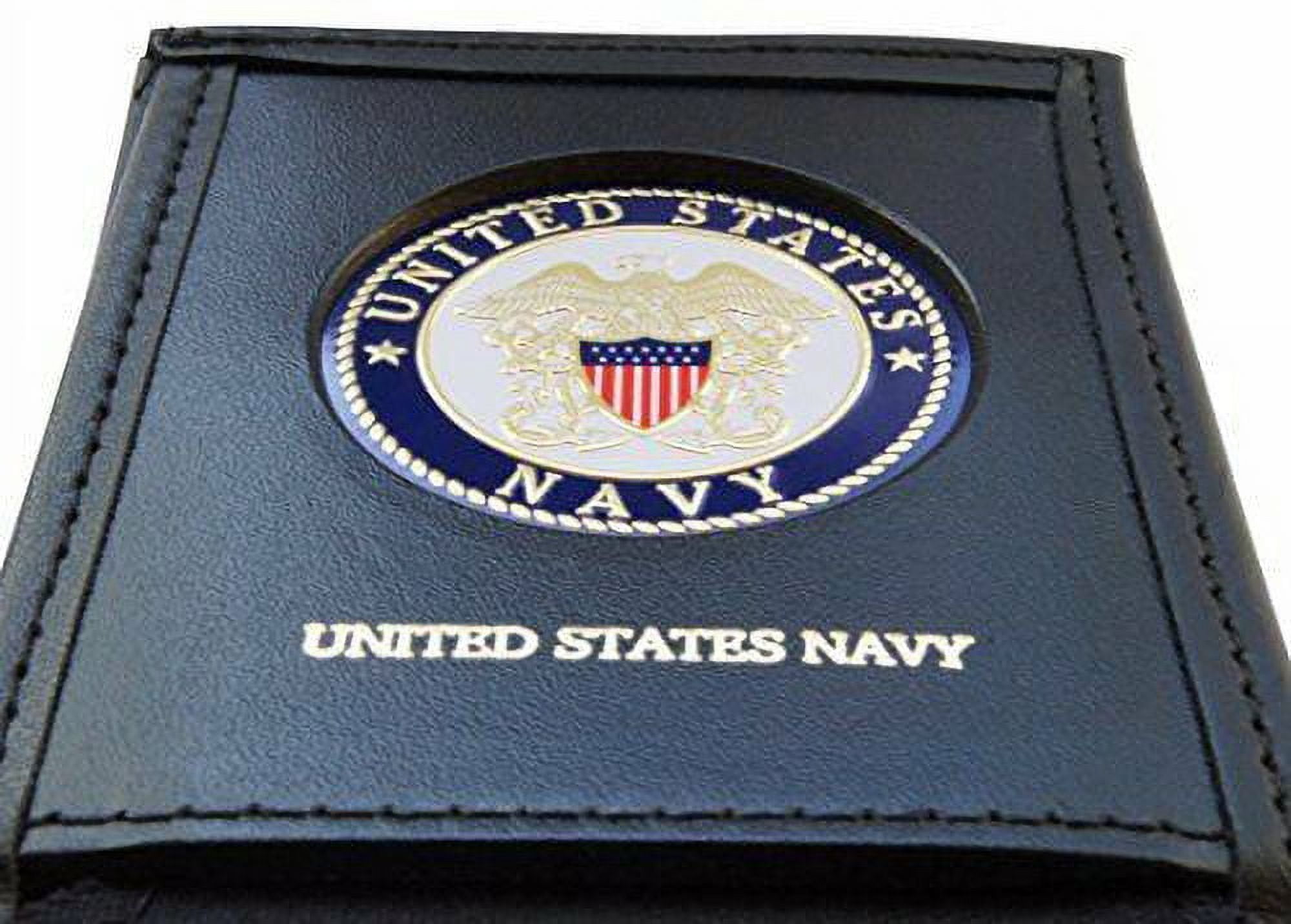 US Air Force Navy Wallets, Genuine Leather Military Bifold Wallet for ...