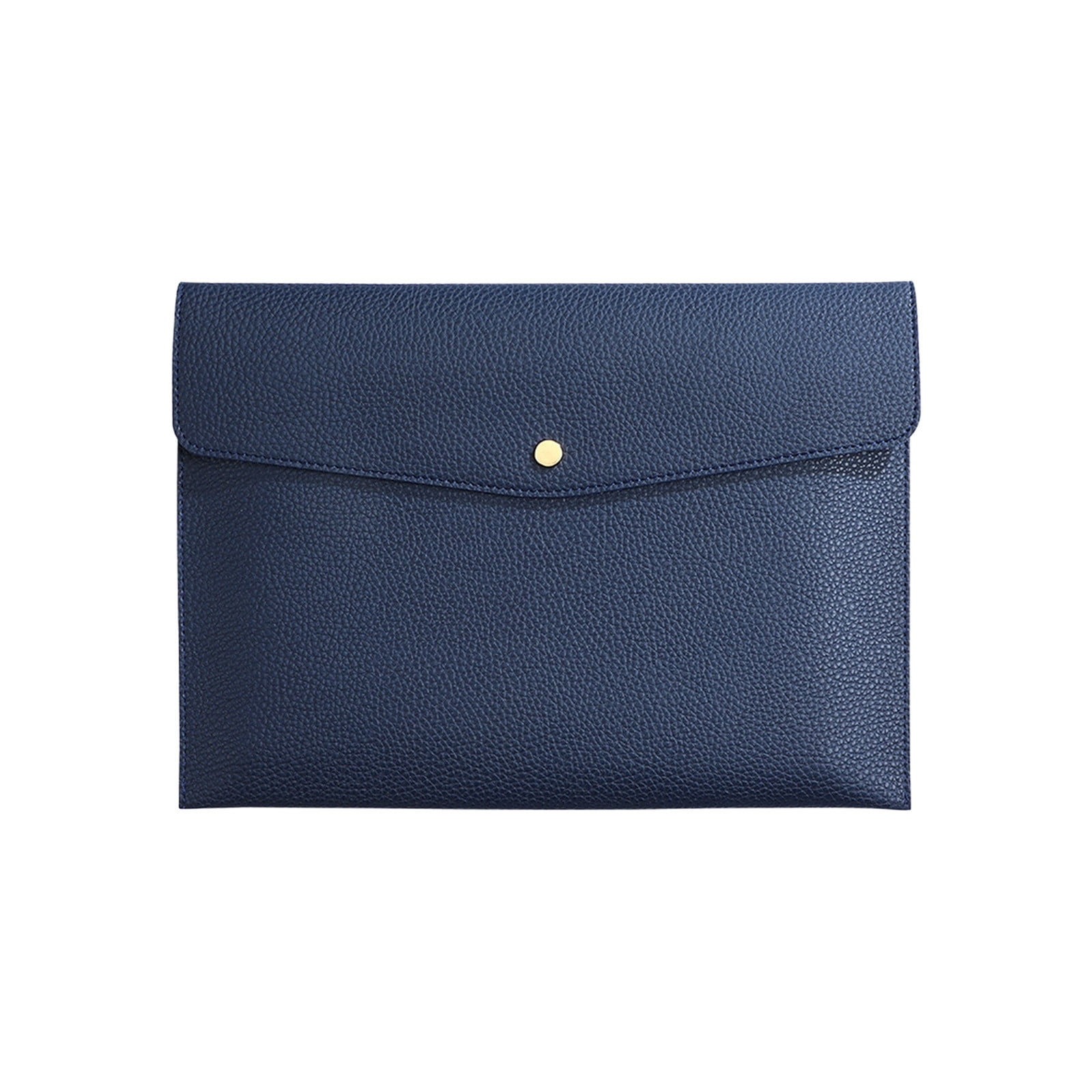 Navy Waterproof Leather Document Folder Envelope Case With Removable ...
