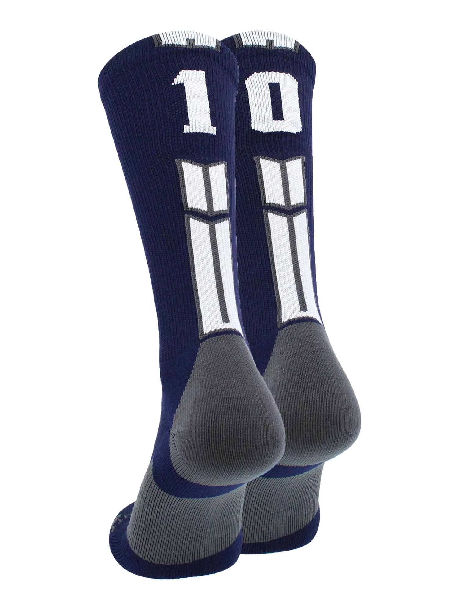 Navy/White Player Id Crew Number Socks (#10, Small) - Walmart.com