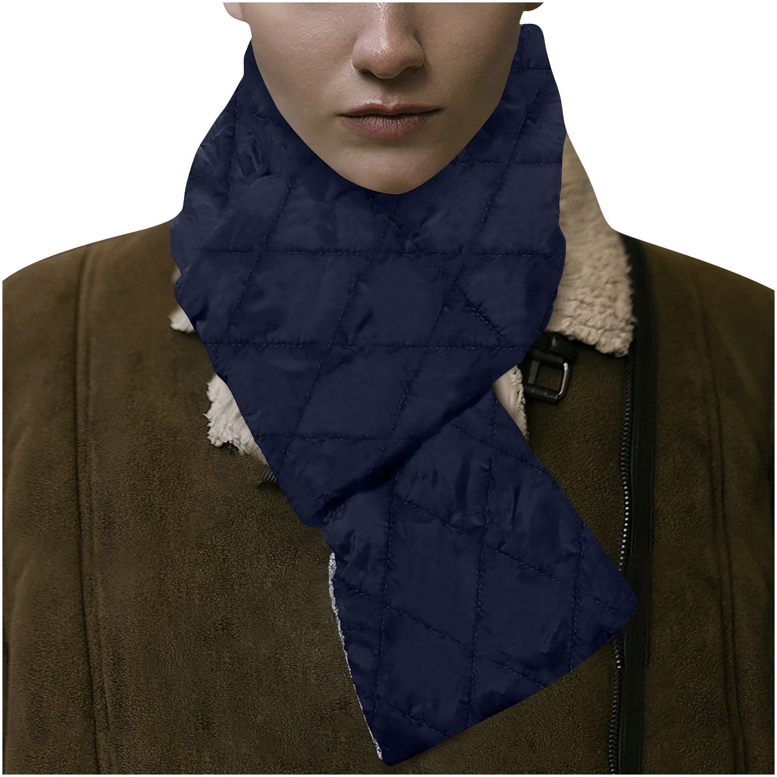 Navy Women Warm Timed Heating Scarf And Neck Scarf With Temperature ...