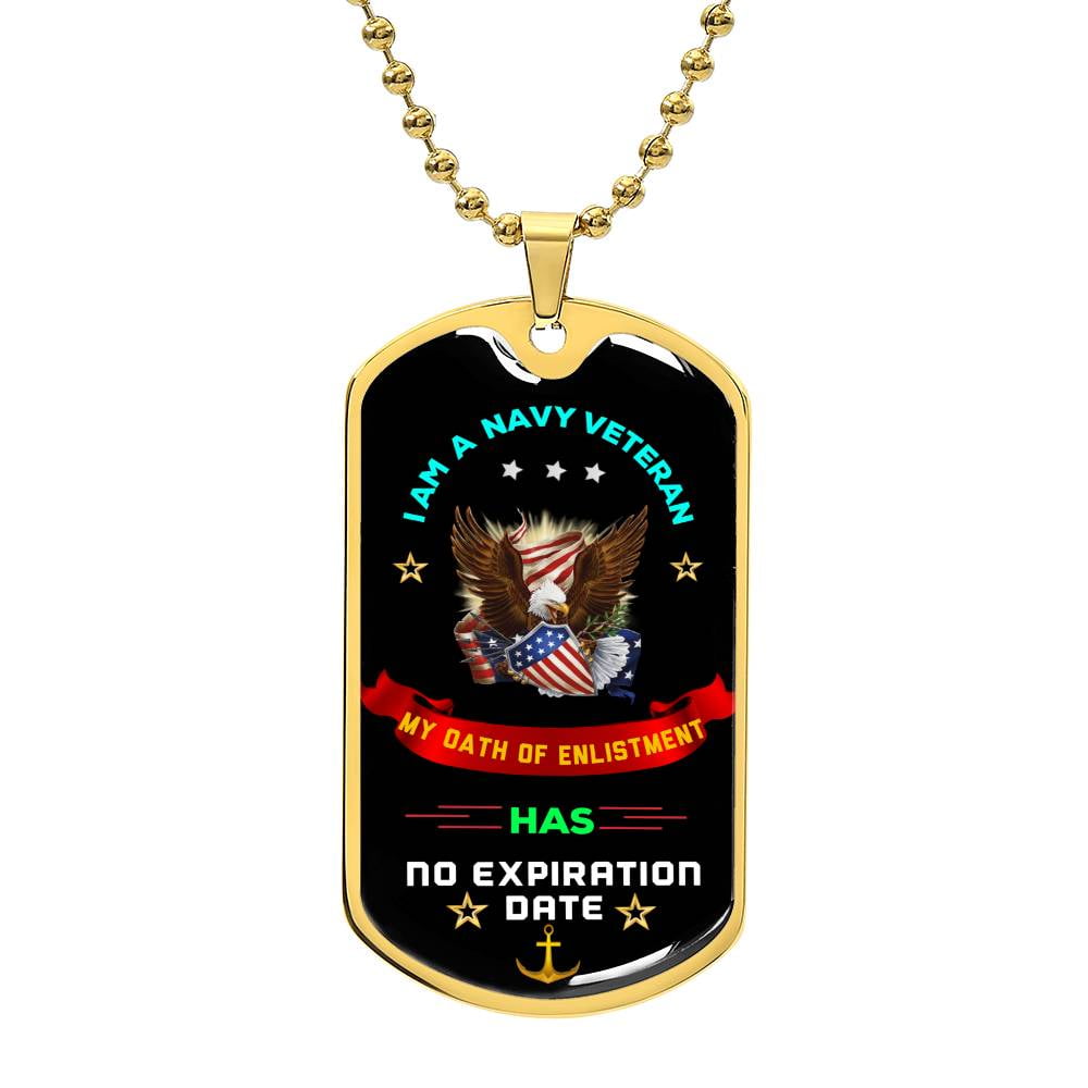 Navy veteran amazing dog tag - Graphic Military Dog Tag Necklace ...