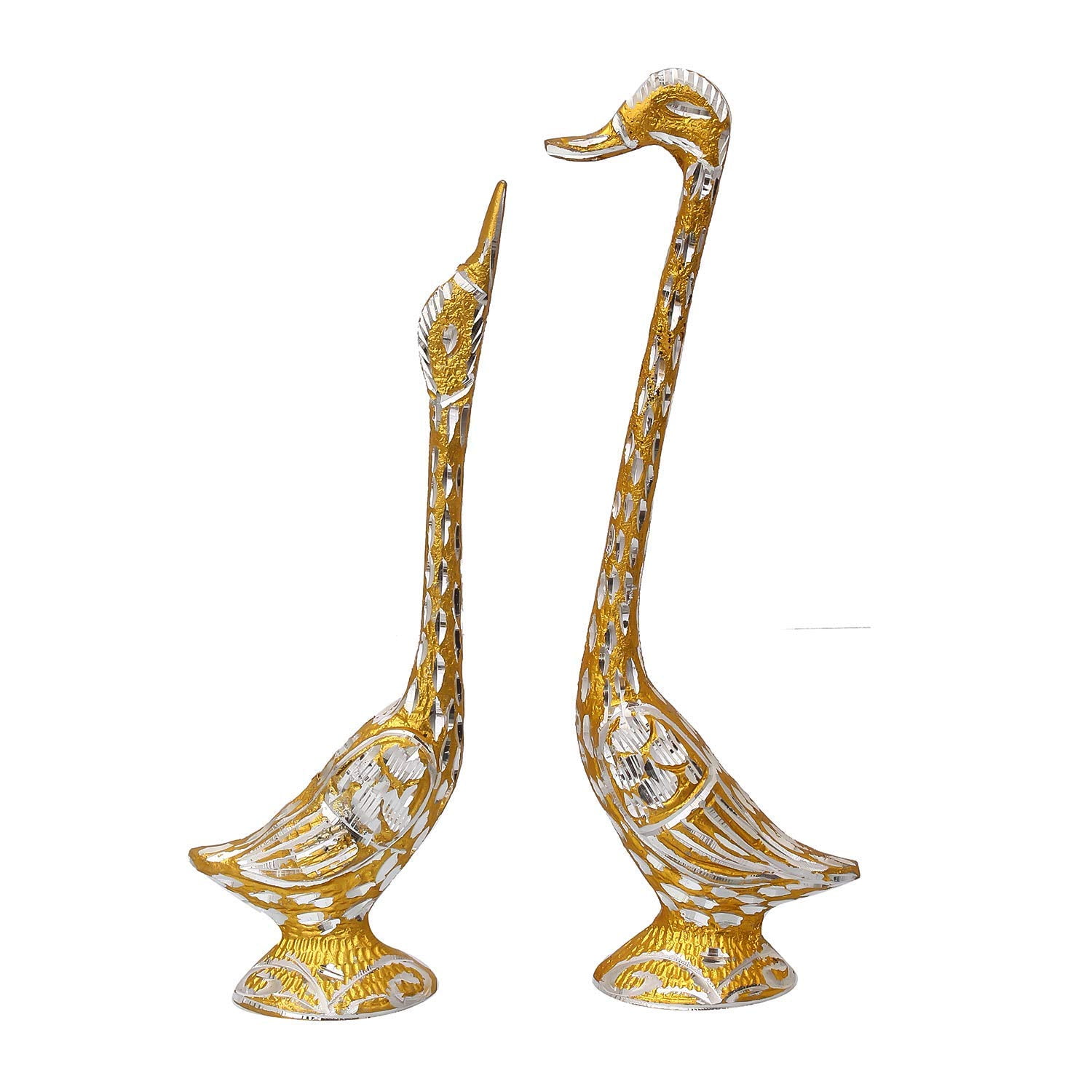 Navyaksh Kissing Duck Showpiece Set Aluminium Show Pieces for Home ...