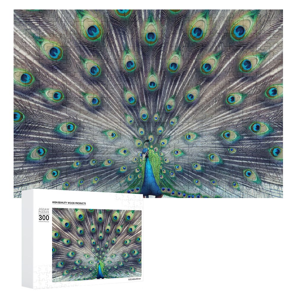 Awypu Beautiful Peacock Wooden Jigsaw Puzzle Impossible Wooden Puzzles ...