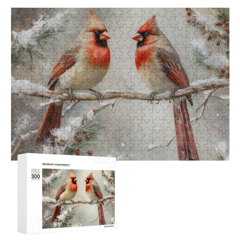 Awypu Birds Tree Branch Snow Wood Puzzle Challenging Difficult Puzzles ...