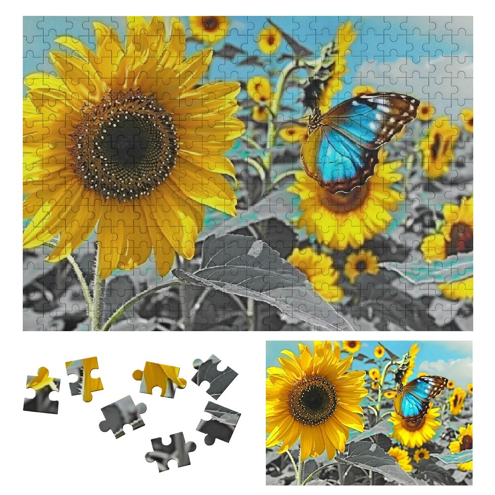 Awypu Butterfly Sunflower Field Wooden Jigsaw Puzzle for Adults 300 PCS - Walmart.com