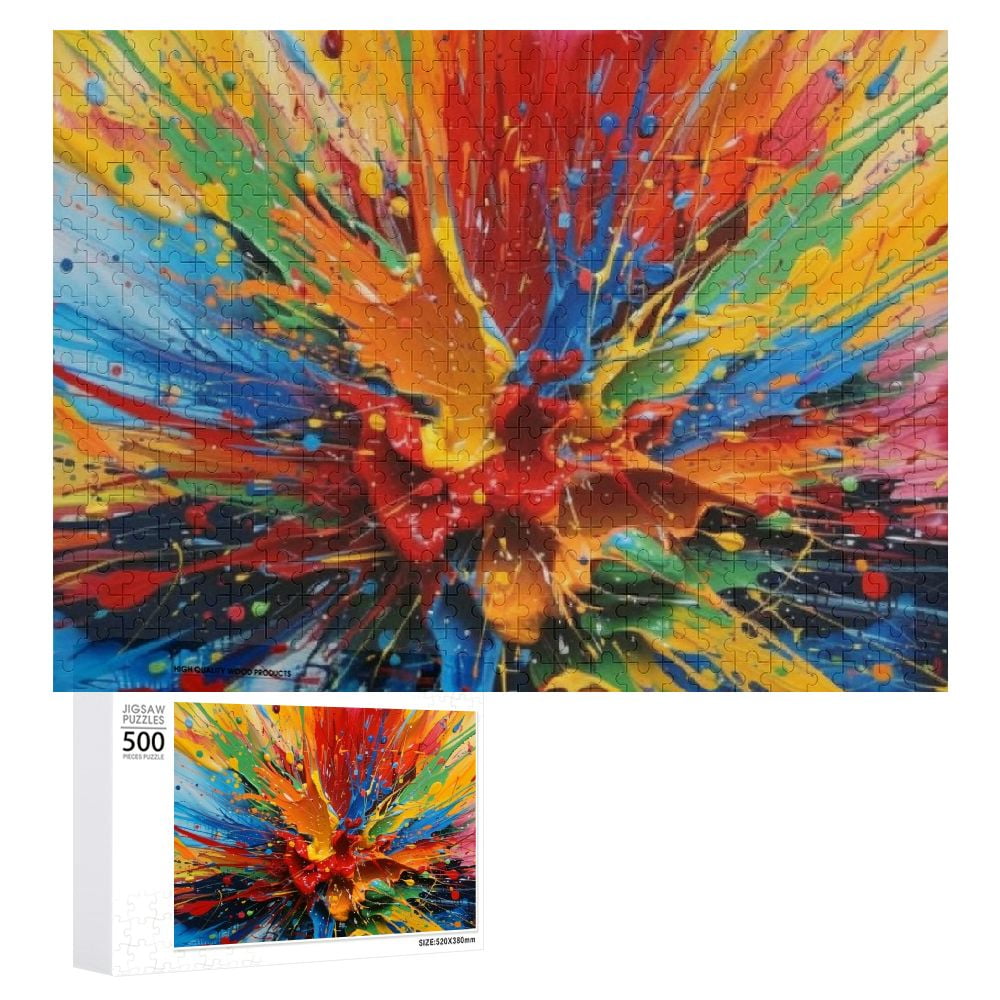 TIAOTIAOHOU Colorful Yellow Wooden Jigsaw Puzzle Challenging Difficult ...