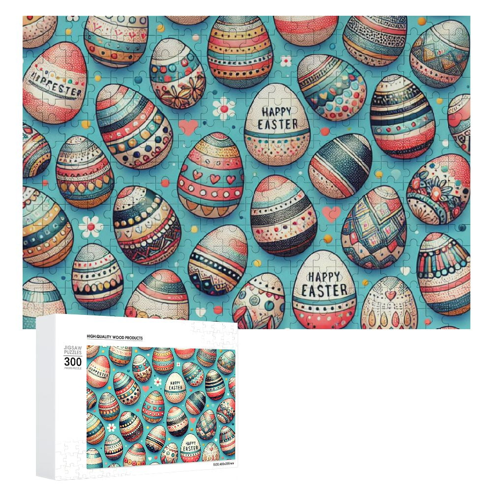 Nawy Easter Eggs Wooden Jigsaw Puzzle Challenging Difficult Wood ...